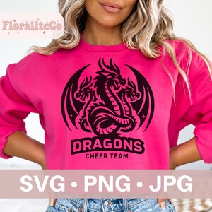Dragons Cheer Team Svg, Dragons Cheerleading Svg, Dragon Svg, Dragons ...