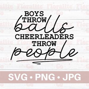 Cheerleaders Throw People, Funny Cheer Svg Png, Cheer Team Shirts ...