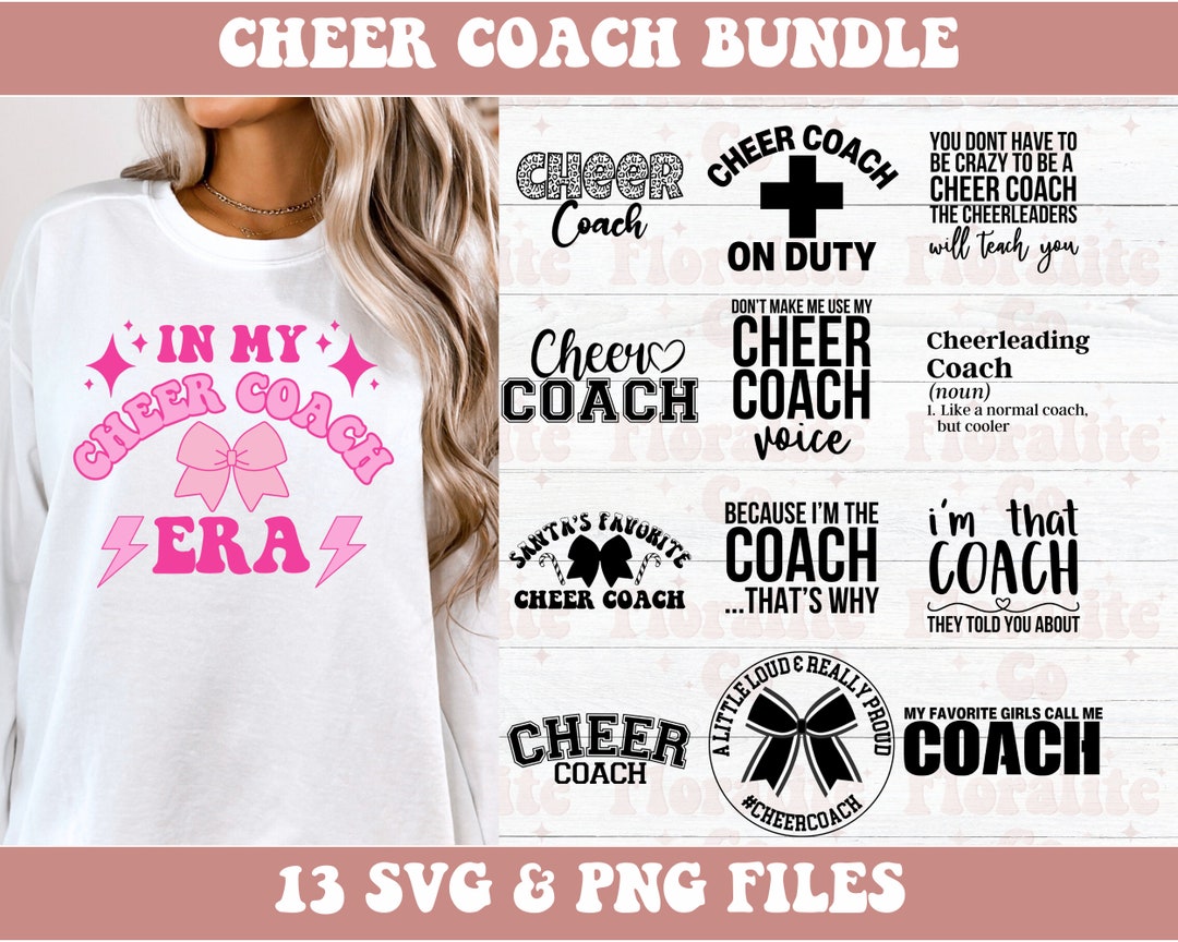 Cheer Coach SVG Bundle, Funny Cheerleading Quotes, Cute Cheer Team ...