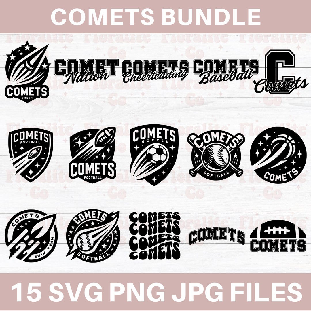 Comets Svg Bundle, Football Svg, Comets Png, School Logo, Comet Clipart, Comets Vector, Mascot ...