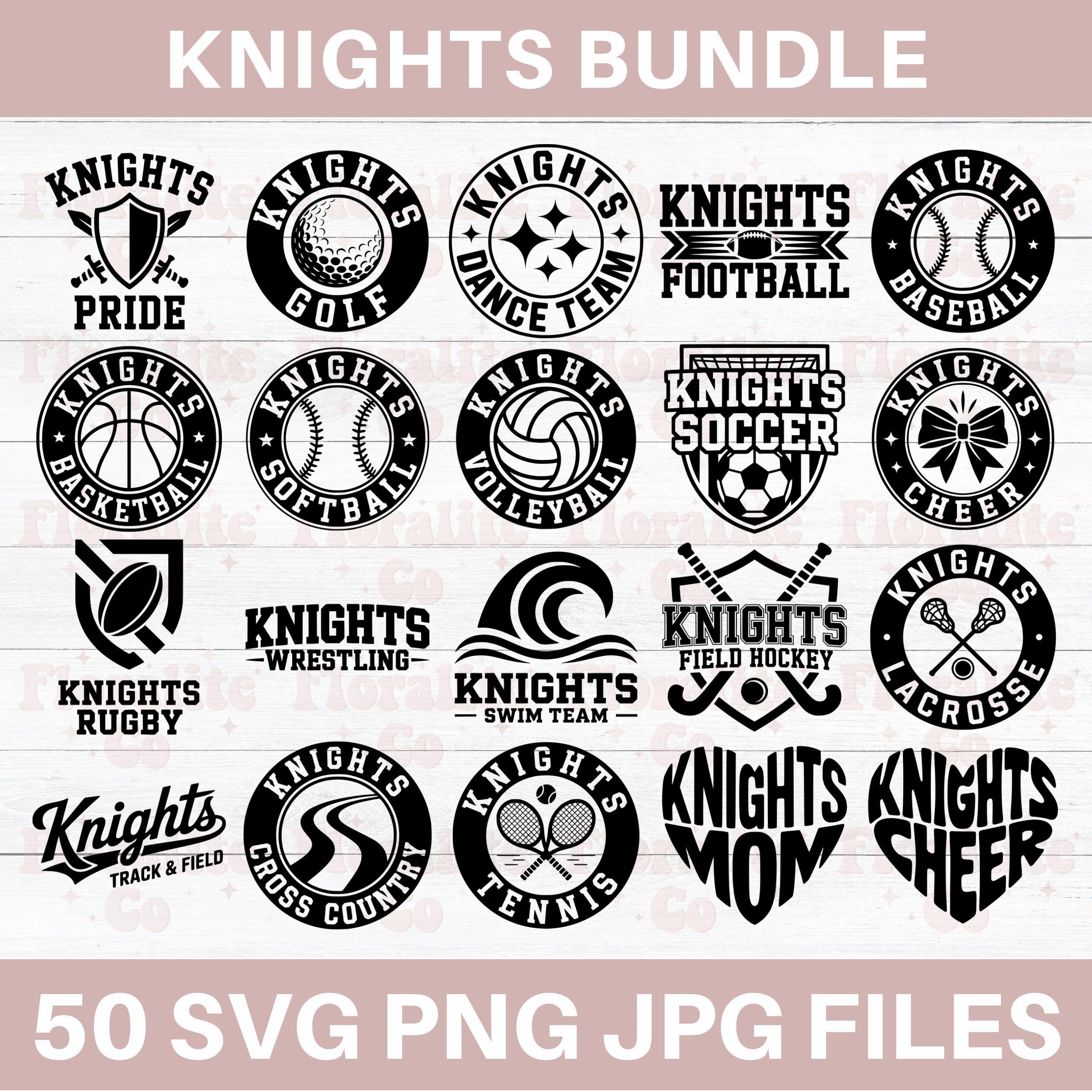 Knights SVG Bundle, School Spirit Cut File, Cheerleading Shirt Svg ...