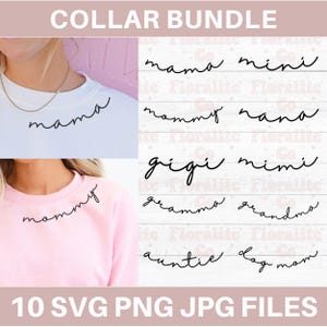 Mama Collar SVG PNG, Curved Mama Svg, Mama Shirt Collar Svg, Mother's ...
