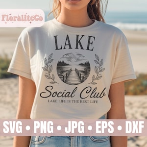 Lake Social Club SVG PNG, Lake Life, Lake Saying, Lake House, Lake Bum ...