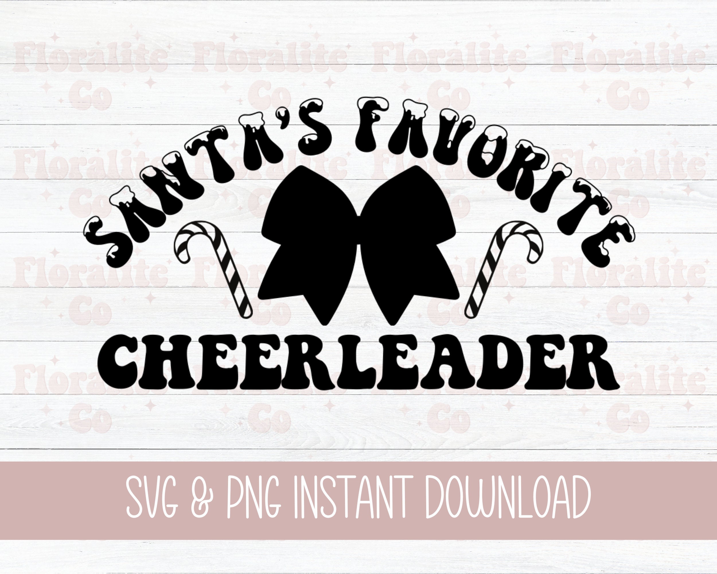 Santas Favorite Cheerleader Svg, Christmas Cheerleader Svg, Cheer Svg ...