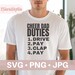 Cheer Dad Duties Svg, Cheer Competition Svg, Cheer Family Svg, Cheers ...