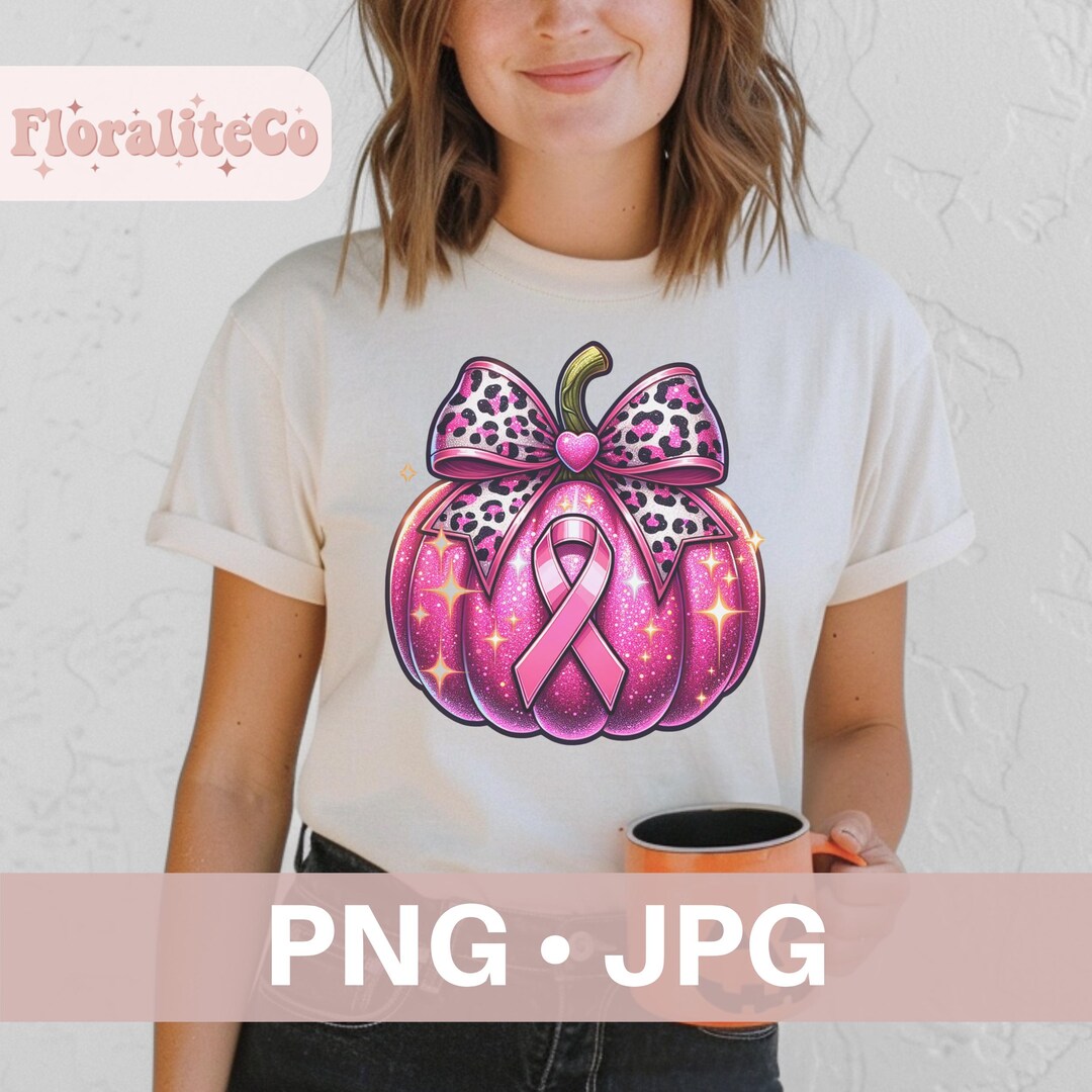Breast Cancer Pumpkin Png, Fall Breast Cancer Awareness Png, Pink ...