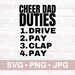 Cheer Dad Duties Svg, Cheer Competition Svg, Cheer Family Svg, Cheers ...