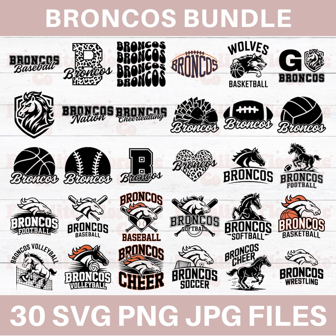 Broncos Svg Bundle, Bronco Png, Broncos Football Png, Broncos Football ...