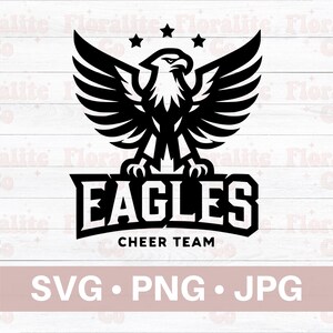 Eagles Cheer Team SVG, Eagle Hawk Bird, Eagles Football Mascot Svg ...