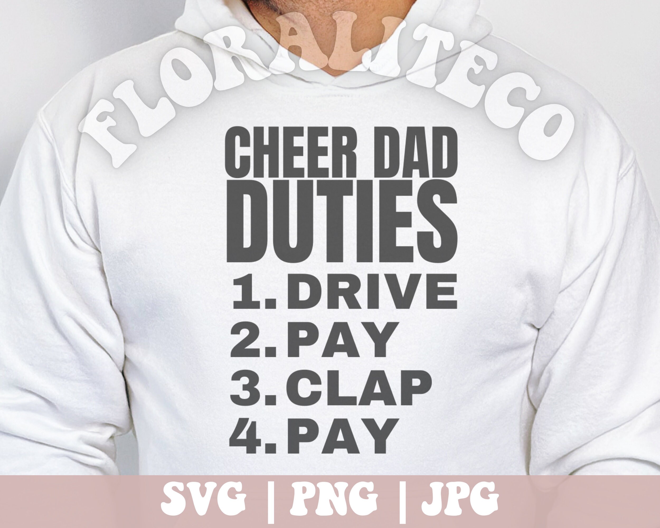 Cheer Dad Duties Svg, Cheer Competition Svg, Cheer Family Svg, Cheers ...