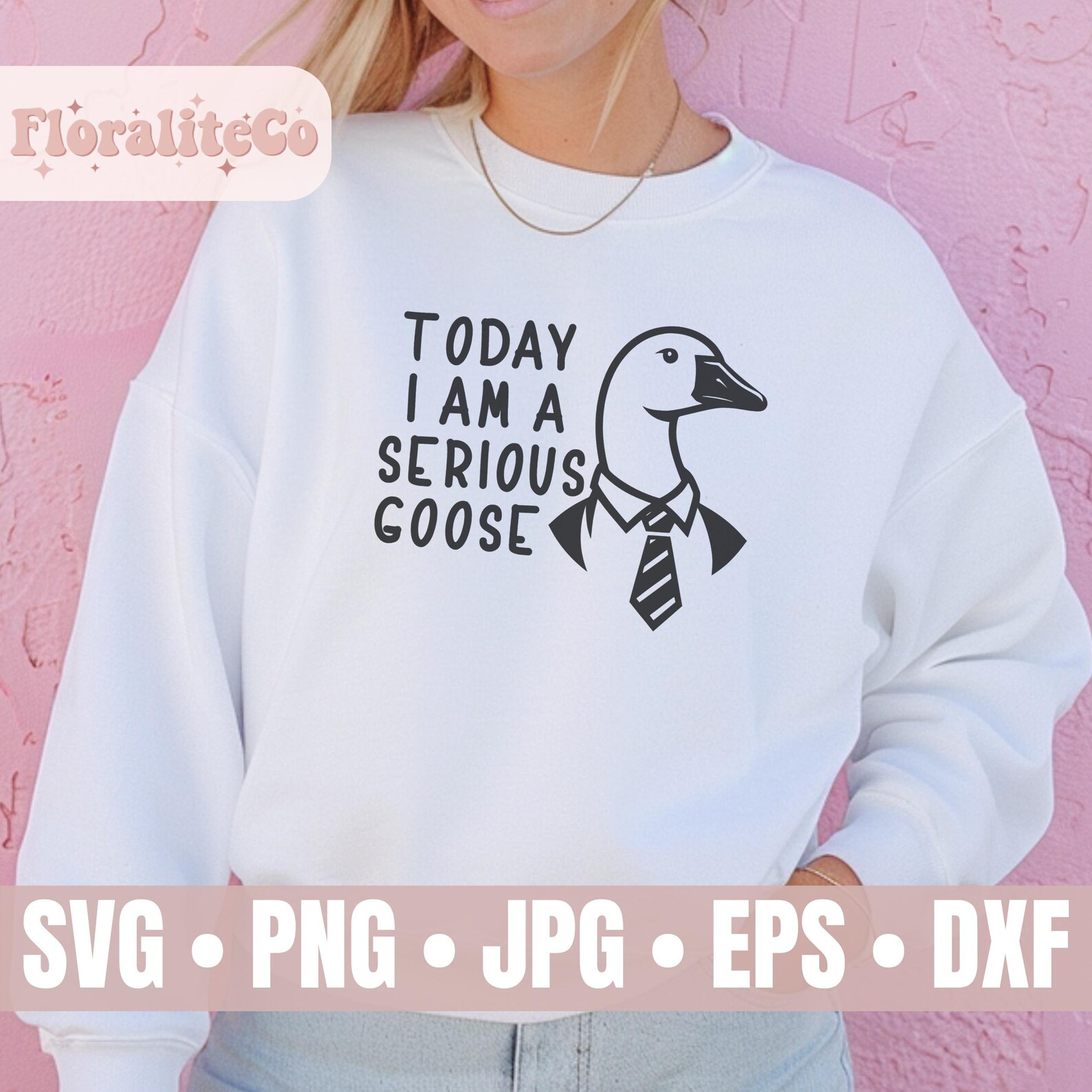 I'm A Serious Goose Today Svg, Goose With A Tie, Funny Goose, Geese ...