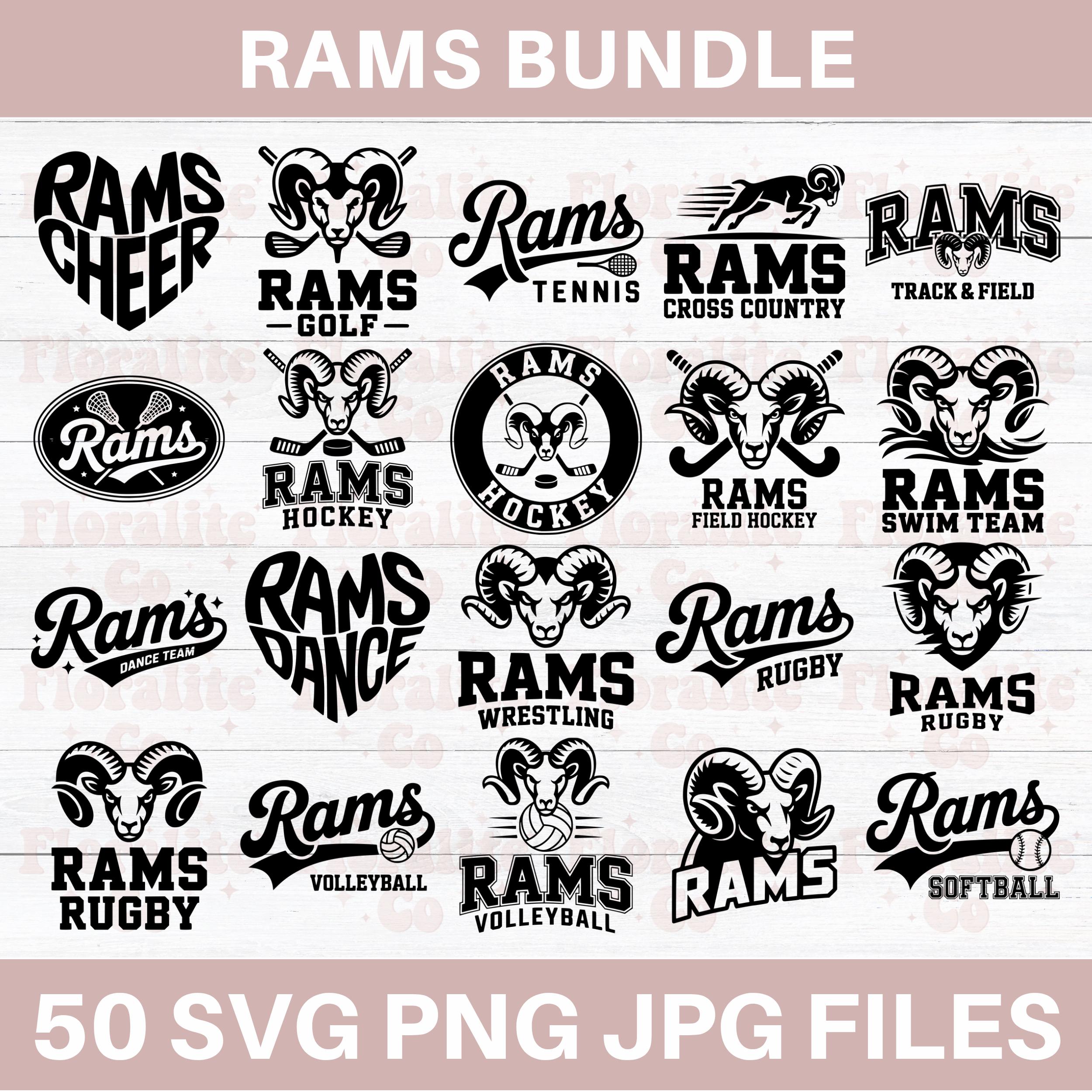 Rams Mascot Bundle SVG, Rams School Spirit Svg, Rams Cheerleading Svg ...