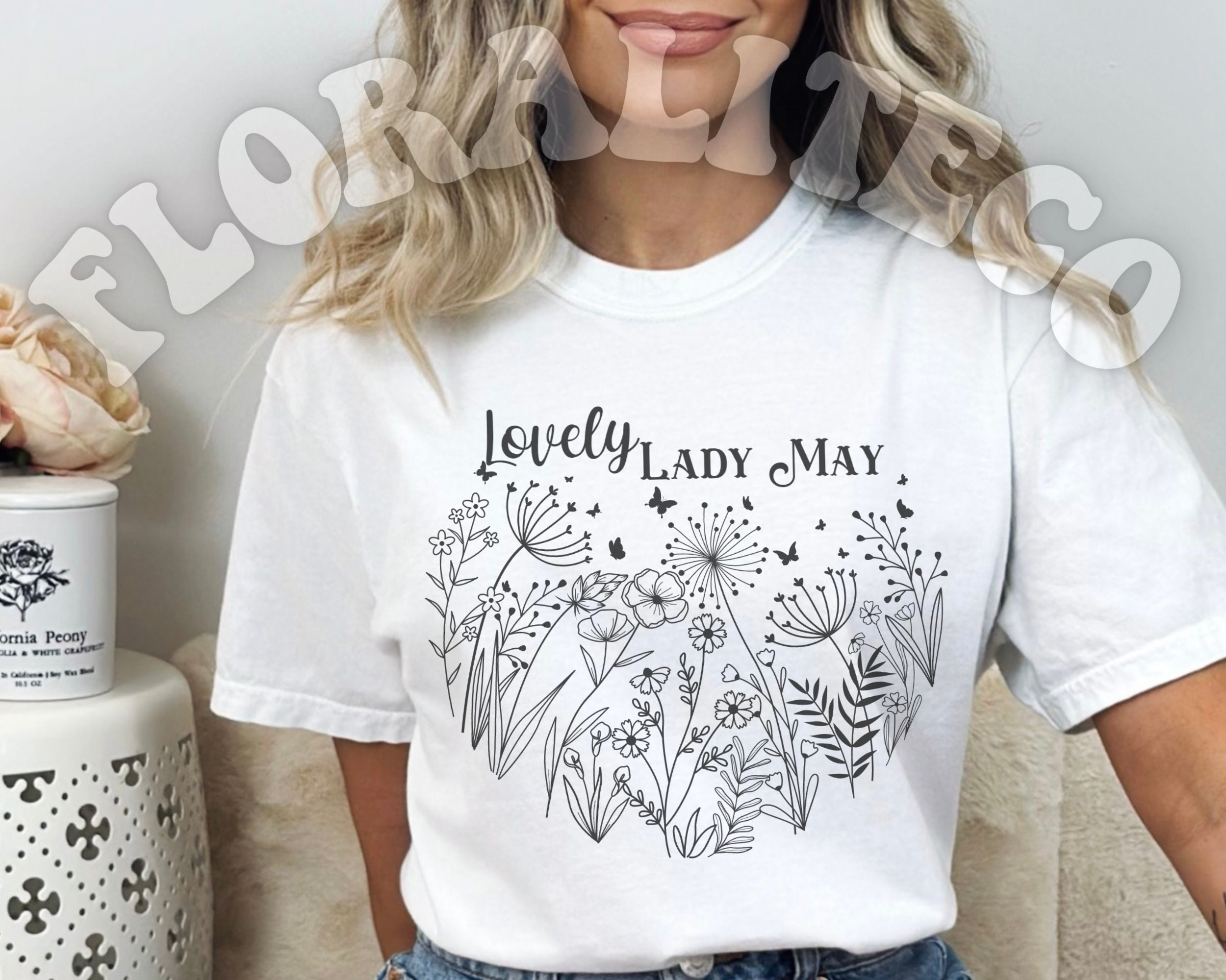 Lovely Lady May SVG, Childers Svg, Tyler Svg, Flower Line Art, Country ...