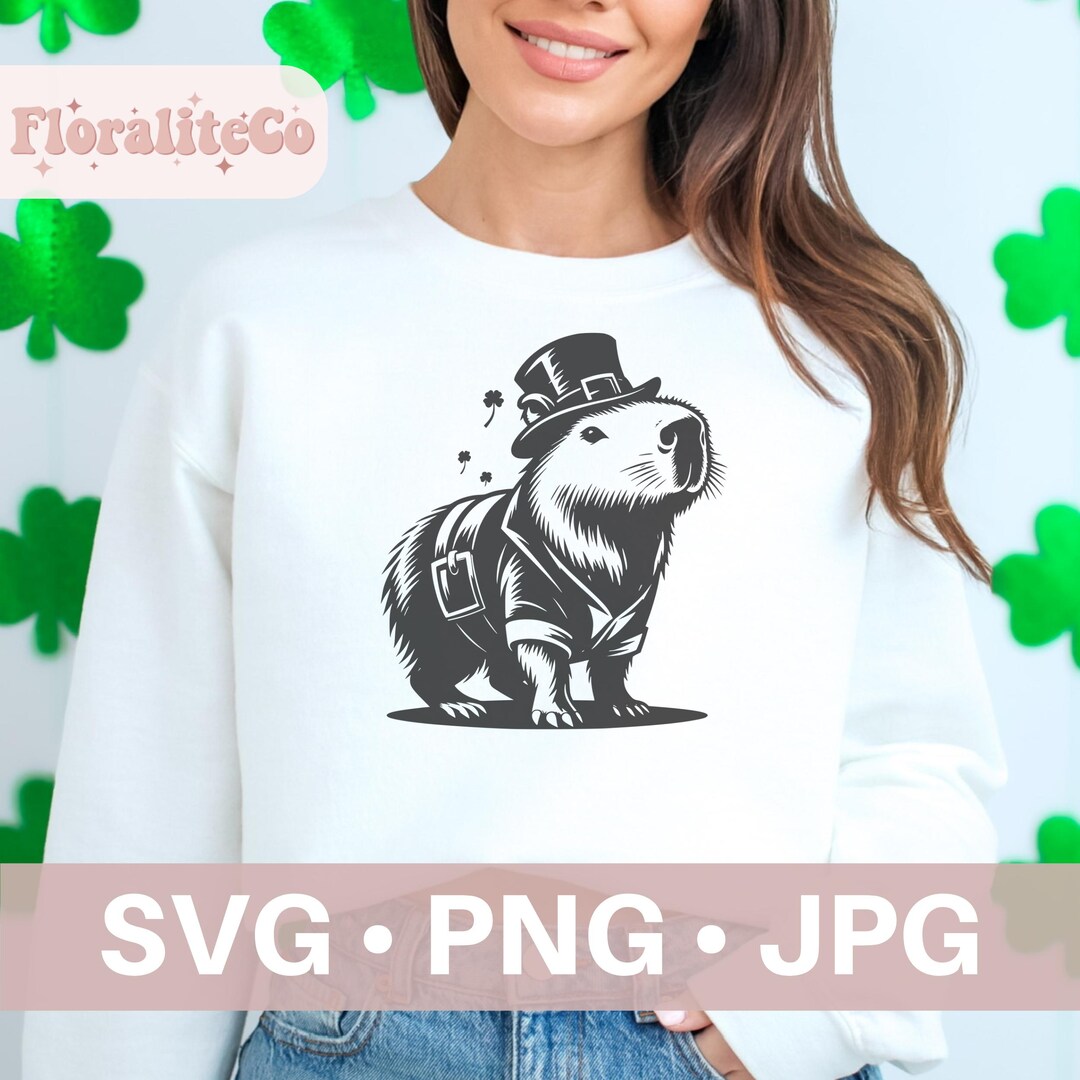 Capybara Leprechaun Svg Png, Funny Saint Patricks Day Svg, Pinch Me Svg ...