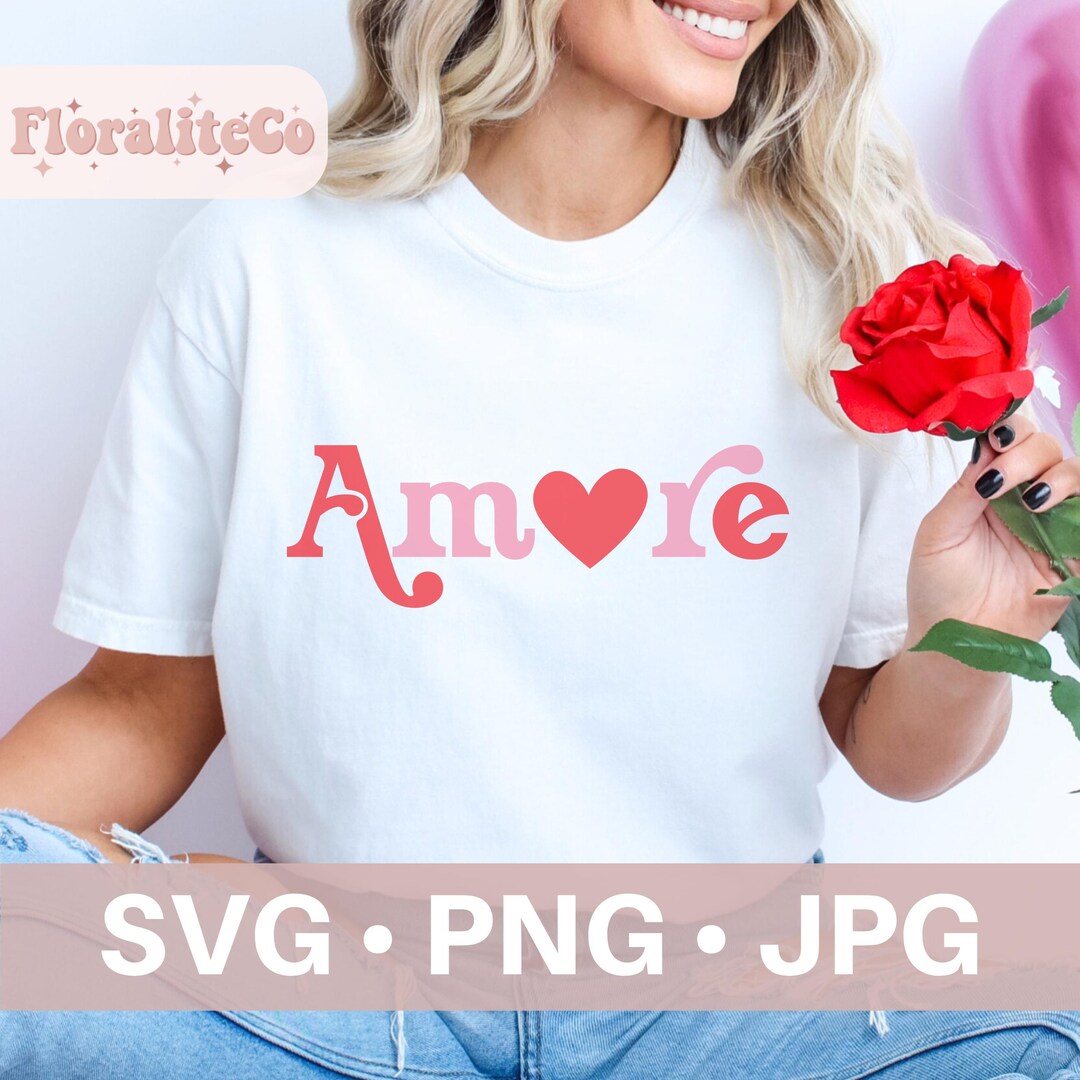 More Amore Svg Png, Boho Valentine's Day Love Svg, Be Kind Svg, Trendy ...