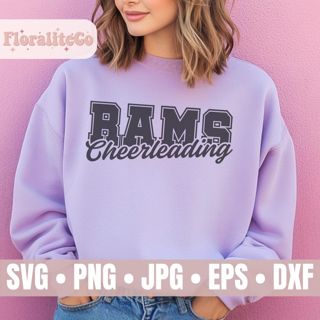 Rams Cheerleading Svg, Rams Cheer Team Cut Files Cricut, Rams School ...