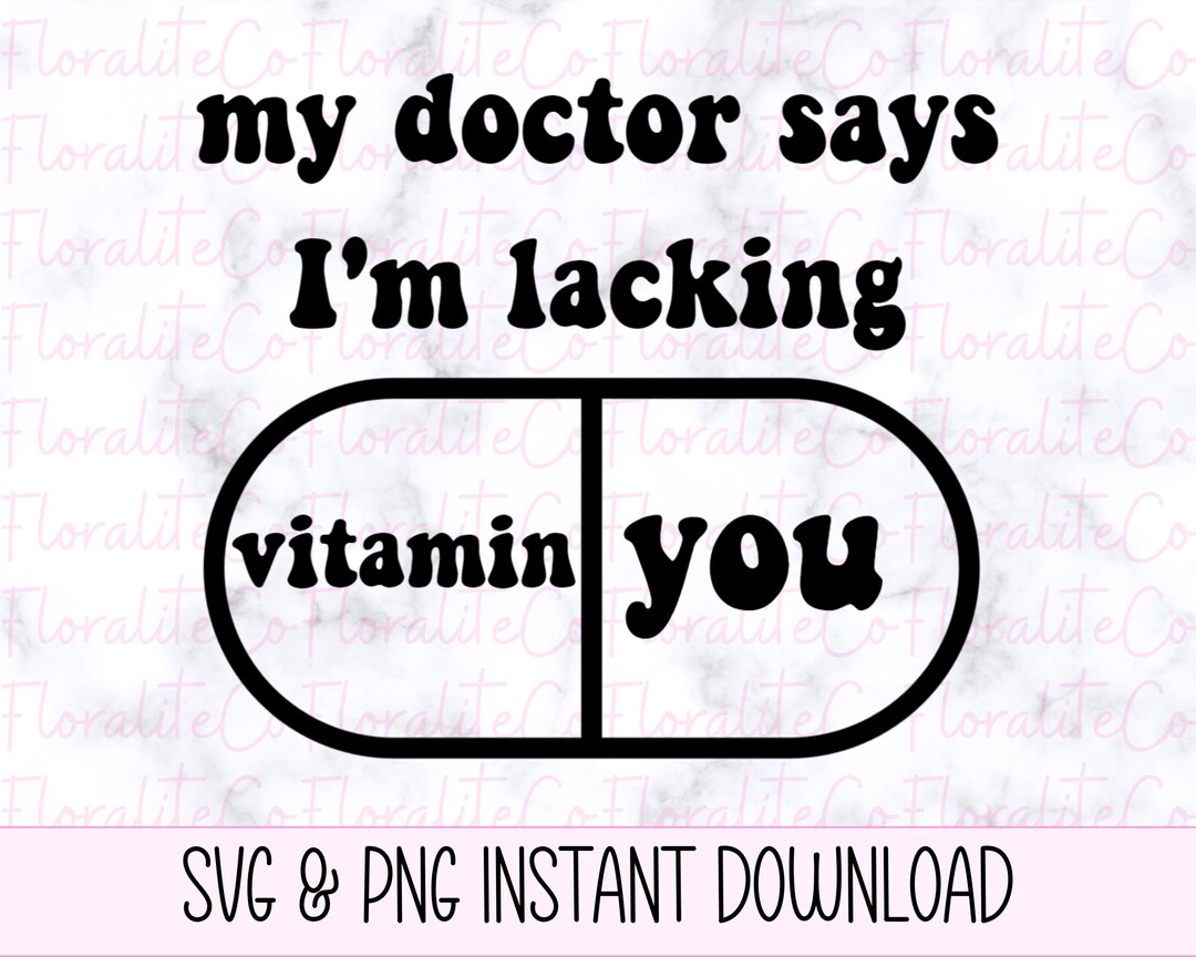 Vitamin u SVG Vitamin You svg Funny Valentine svg Cute - Etsy México