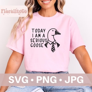 I'm A Serious Goose Today Svg, Goose With A Tie, Funny Goose, Geese ...