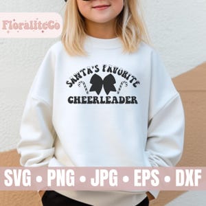Santas Favorite Cheerleader Svg, Christmas Cheerleader Svg, Cheer Svg ...