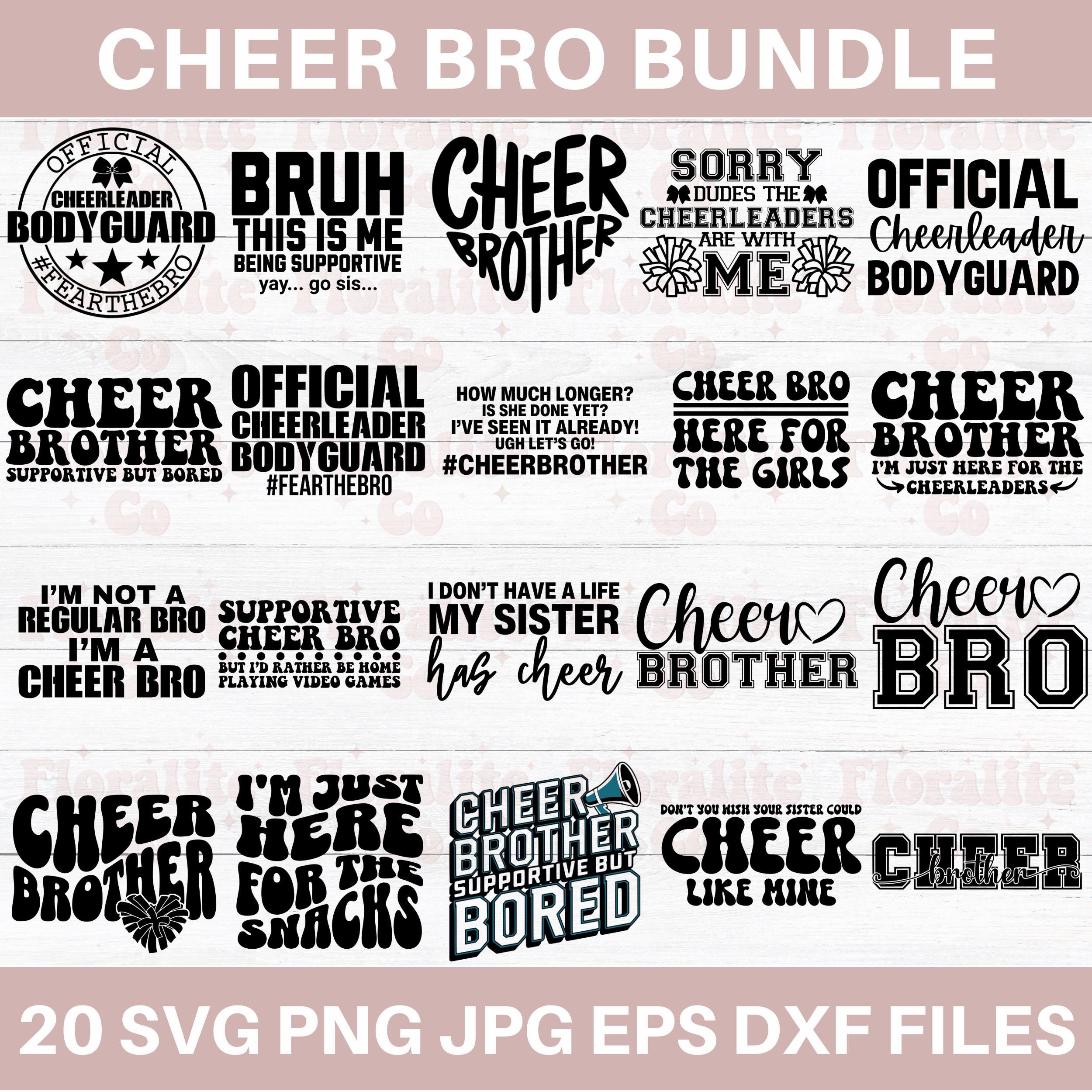 Cheer Brother Bundle SVG PNG, Cheer Bro Shirt Designs, Funny ...