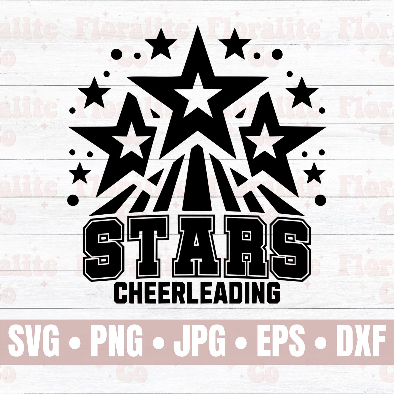 Stars Cheerleading Svg, Stars Cheer, Stars Team Mascot Svg, Stars Logo ...