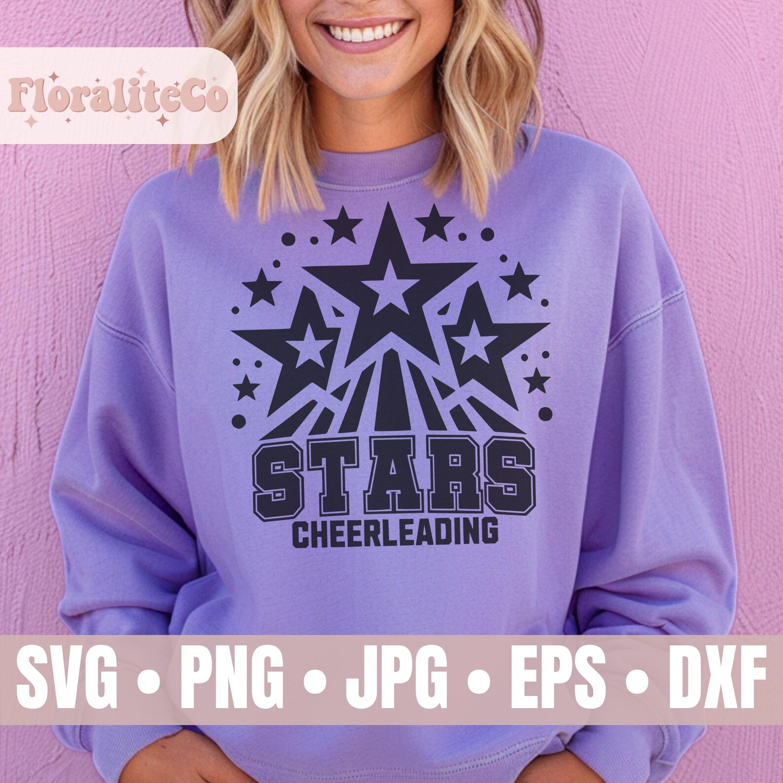 Stars Cheerleading Svg, Stars Cheer, Stars Team Mascot Svg, Stars Logo ...