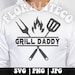 Grill Daddy Svg, Funny Dad Shirt Svg Cut File Png Sublimation, Fathers ...