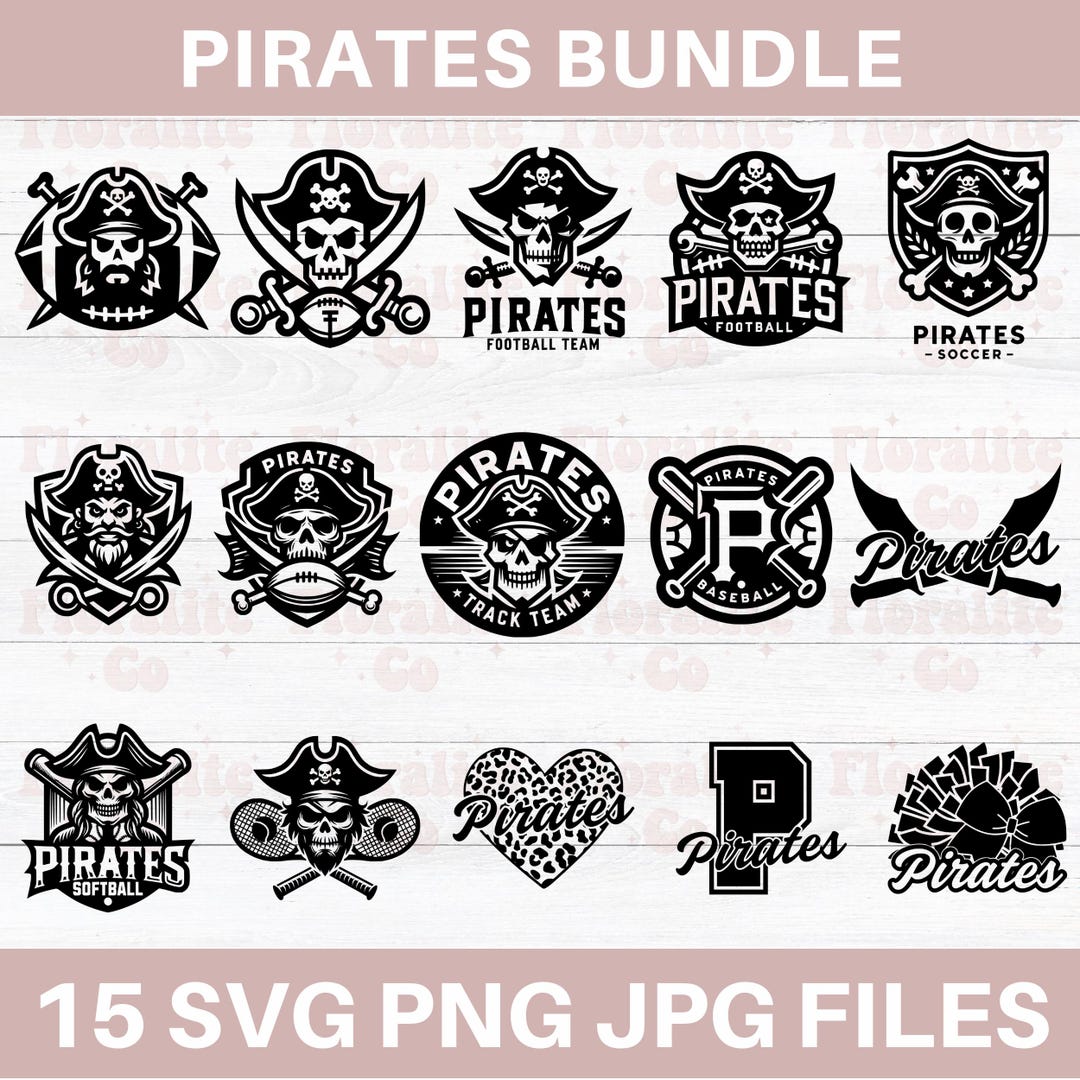 Pirates Svg Png Bundle, Pirates Football Team, Pirates Cheer Shirt ...
