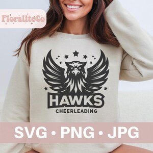 Hawks Cheerleading Svg, Hawks Mascot Svg, Hawks Pride Svg, Hawks Svg ...