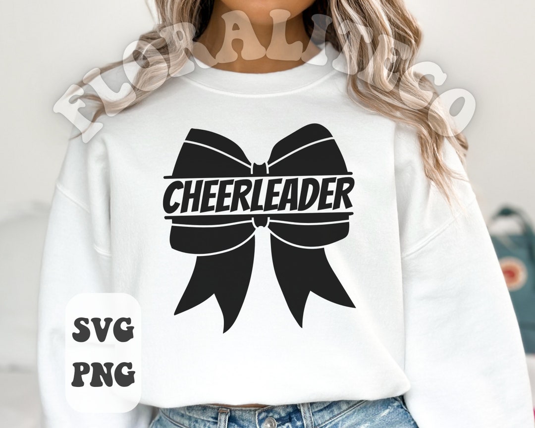 Cheerleader PNG, Cheer Bow SVG, Cheerleading Cut File, Gift for ...