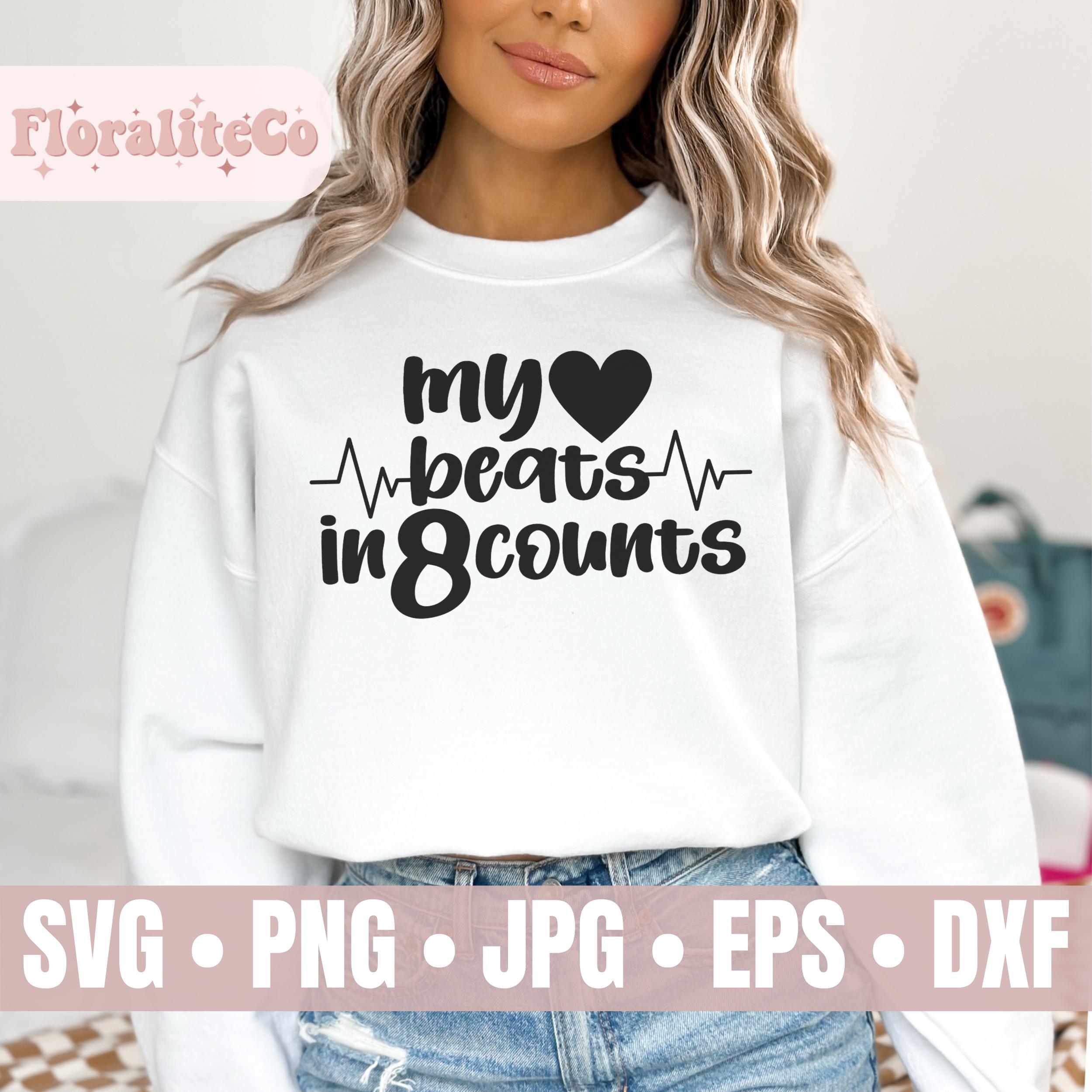 My Heart Beats in 8 Counts Svg, Cheer Competition Svg, Cheer Svg ...