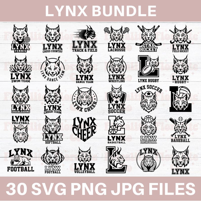 Lynx Mascot Svg Bundle, High School, Pep Rally, Lynx Volleyball, Go ...