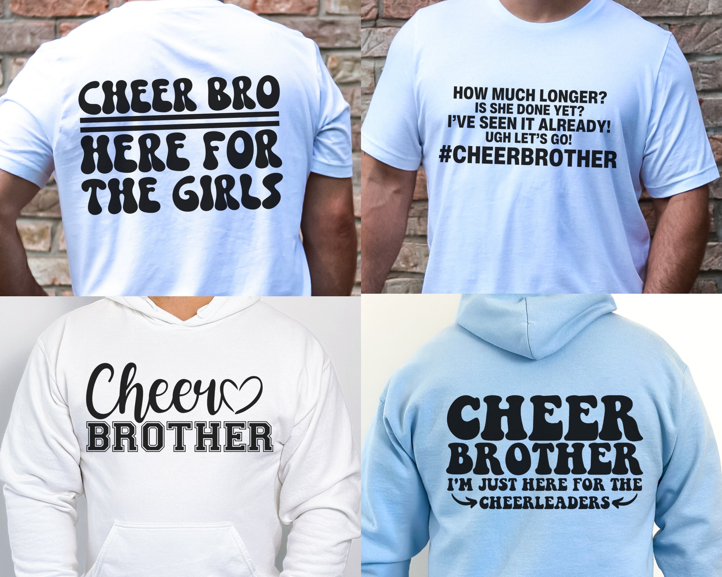Cheer Brother Bundle SVG PNG Cheer Bro Shirt Designs Funny - Etsy