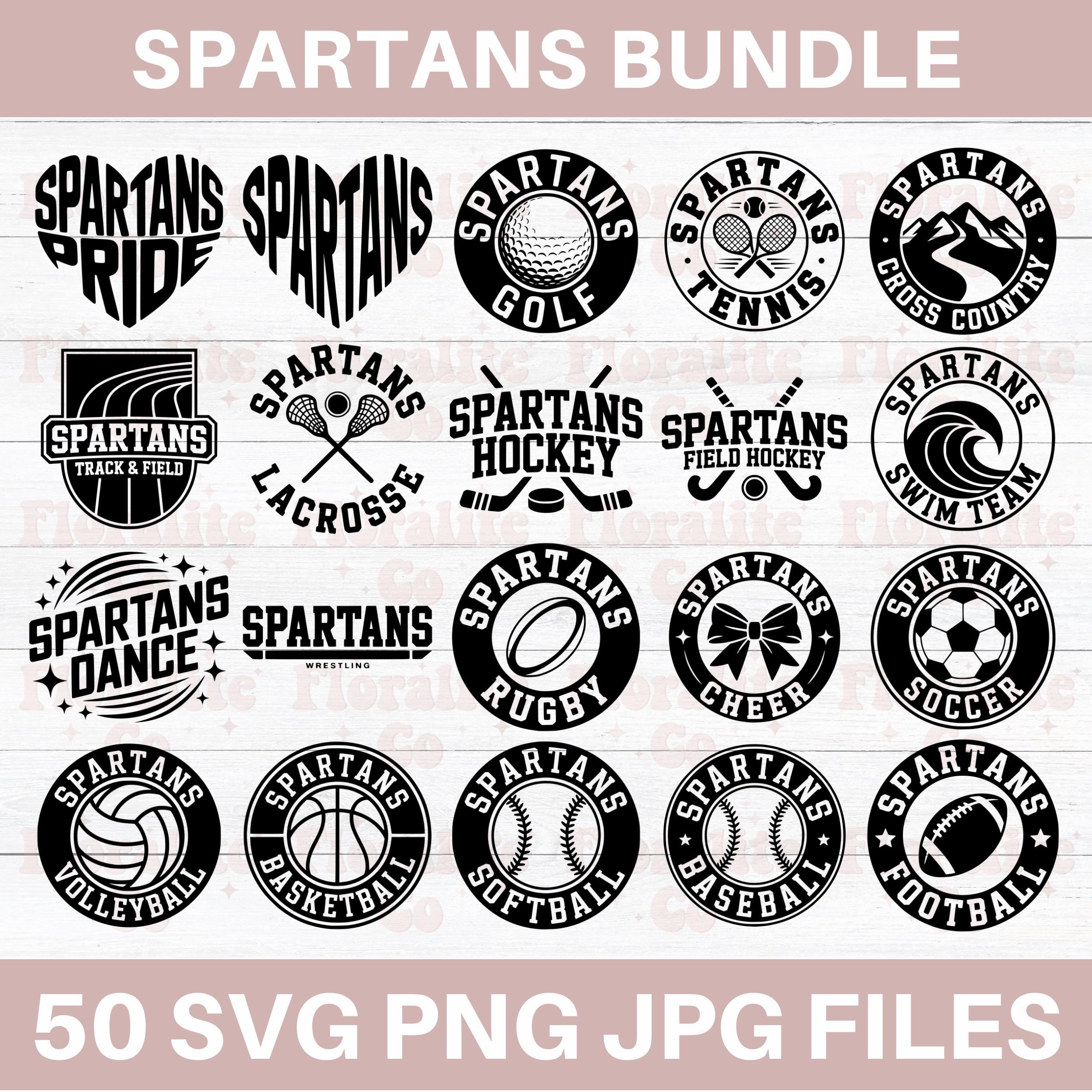 Spartans Team Mascot Svg Bundle, Spartans Football, Cheer Team Shirt ...