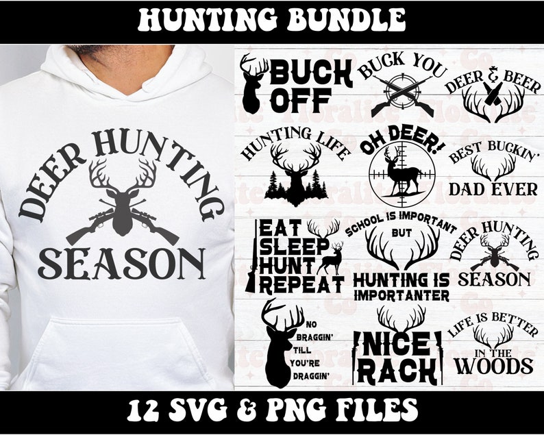 Hunting SVG Bundle, Deer Hunting Season SVG, Hunting Club Svg, Hunting ...