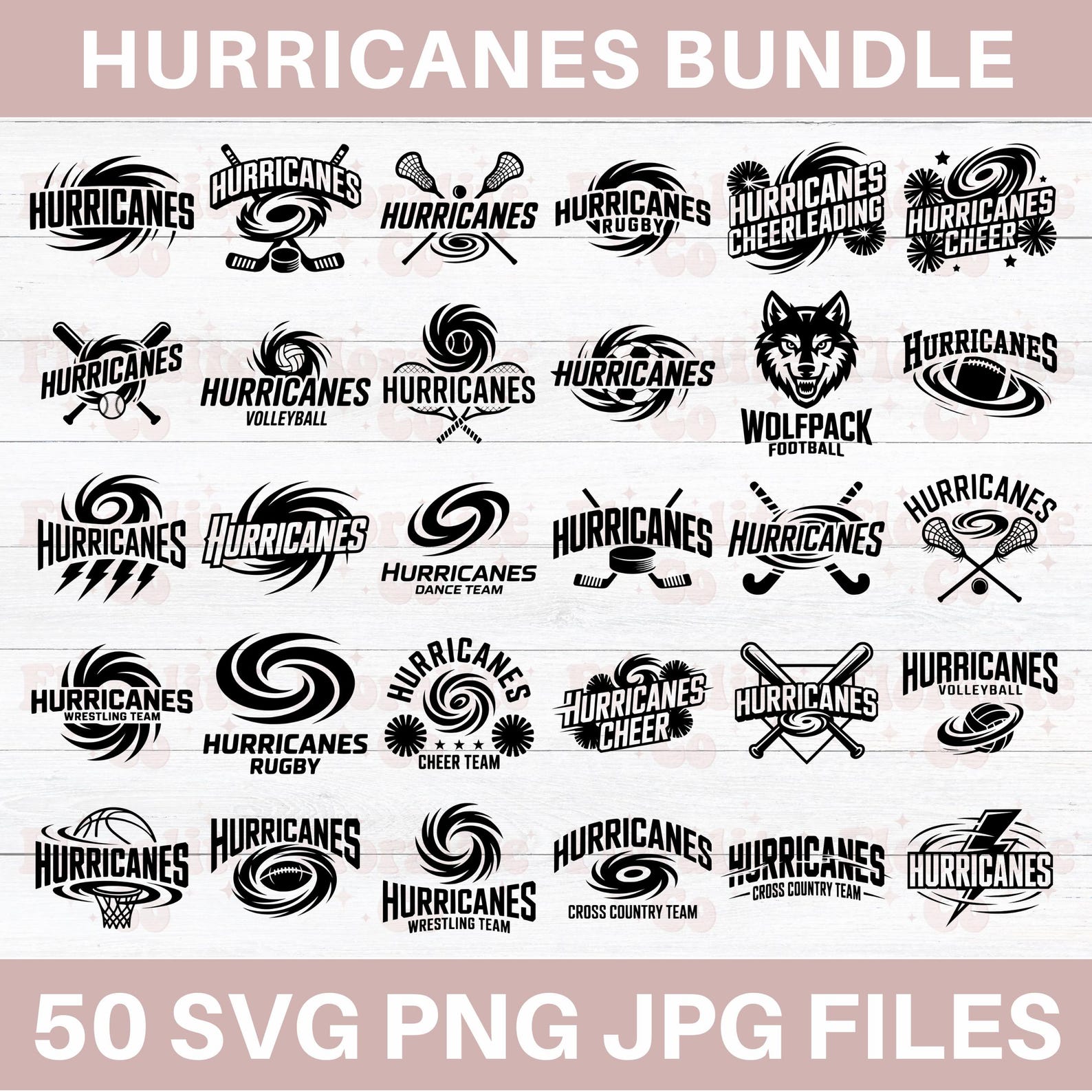 Hurricanes Mascot Bundle Svg, Hurricanes School Spirit Svg, Hurricanes ...