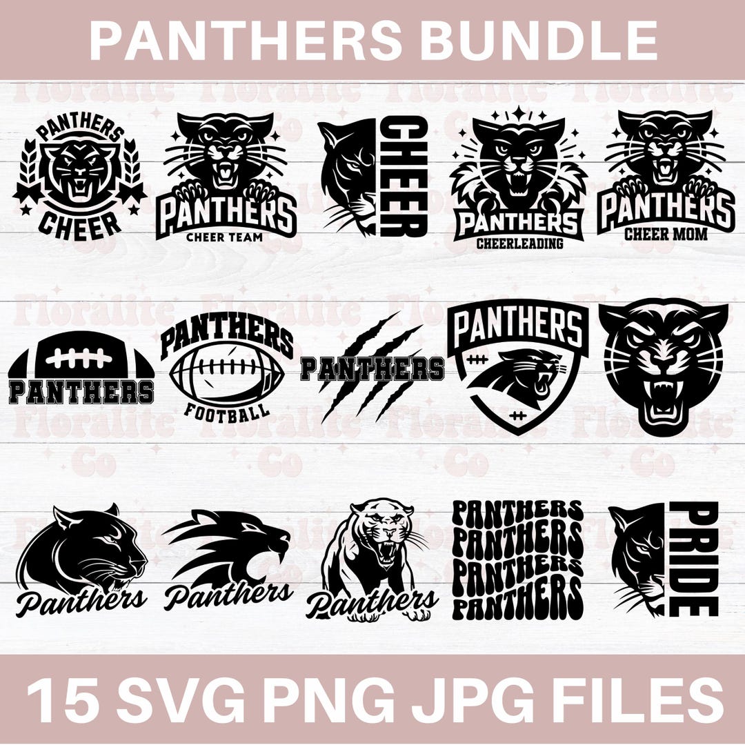 Panthers Football Svg, Panthers Cheerleading Svg, Panthers Mascot Svg, Panther School Svg ...