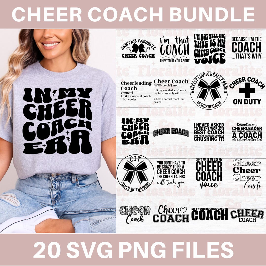 Cheer Coach SVG Bundle, Funny Cheerleading Quotes, Cute Cheer Team ...