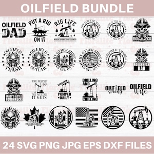 Oilfield SVG PNG Bundle, Oil Rig Worker SVG, Gas Pump, Drilling Rig ...