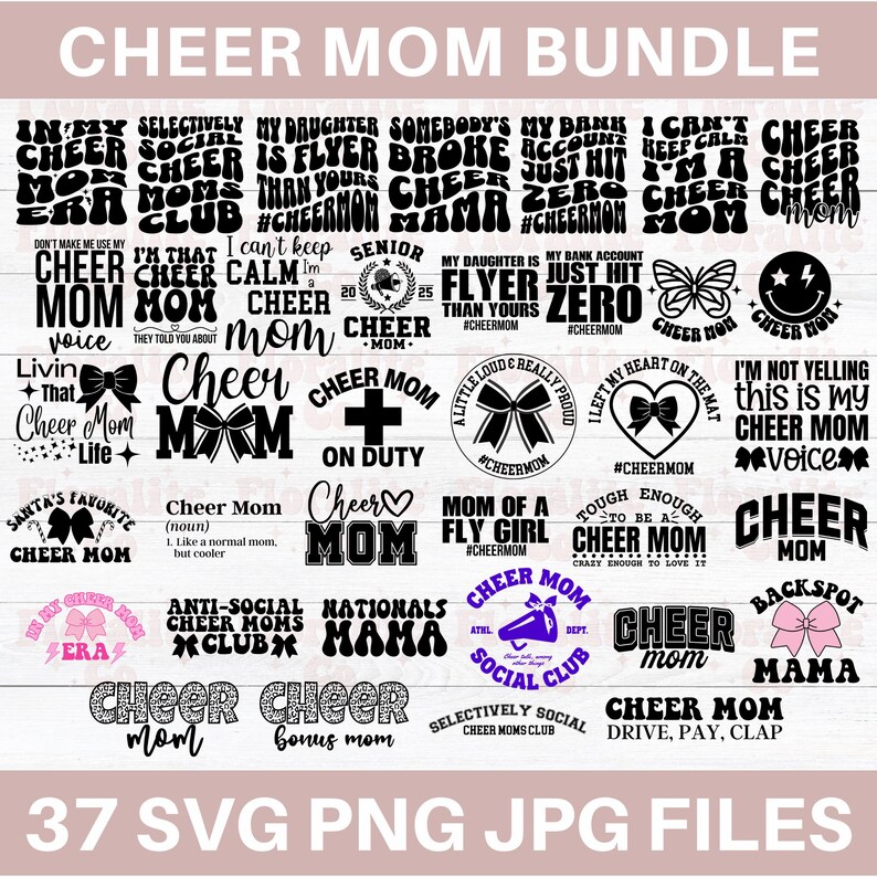 Cheer Mom Svg Bundle, Cheer Life Svg, Cheerleader Svg Files ...