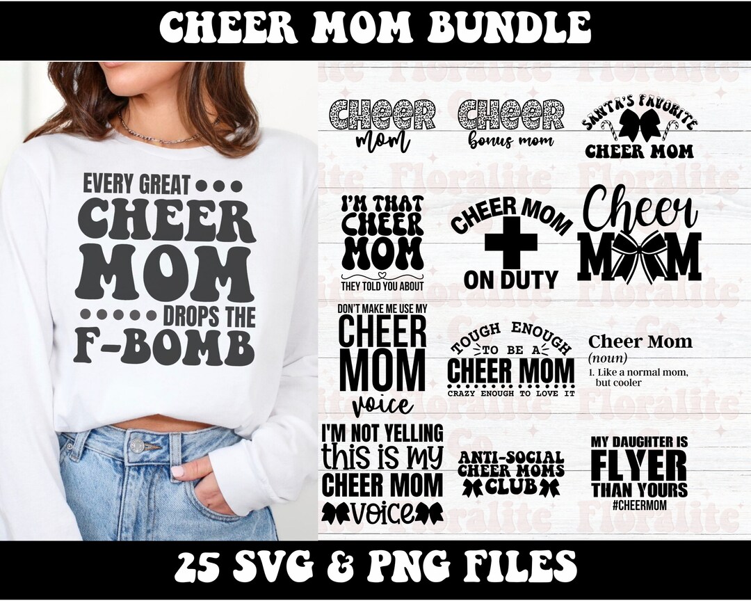 Cheer Mom Svg Bundle, Cheer Life Svg, Cheerleader Svg Files ...