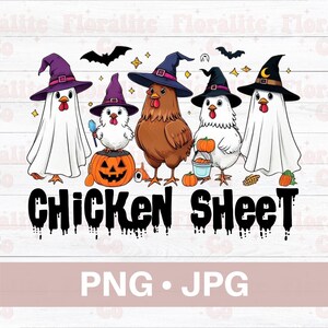 Chicken Sheet Png, Chicken Ghost Png, Halloween Chickens PNG, Spooky ...