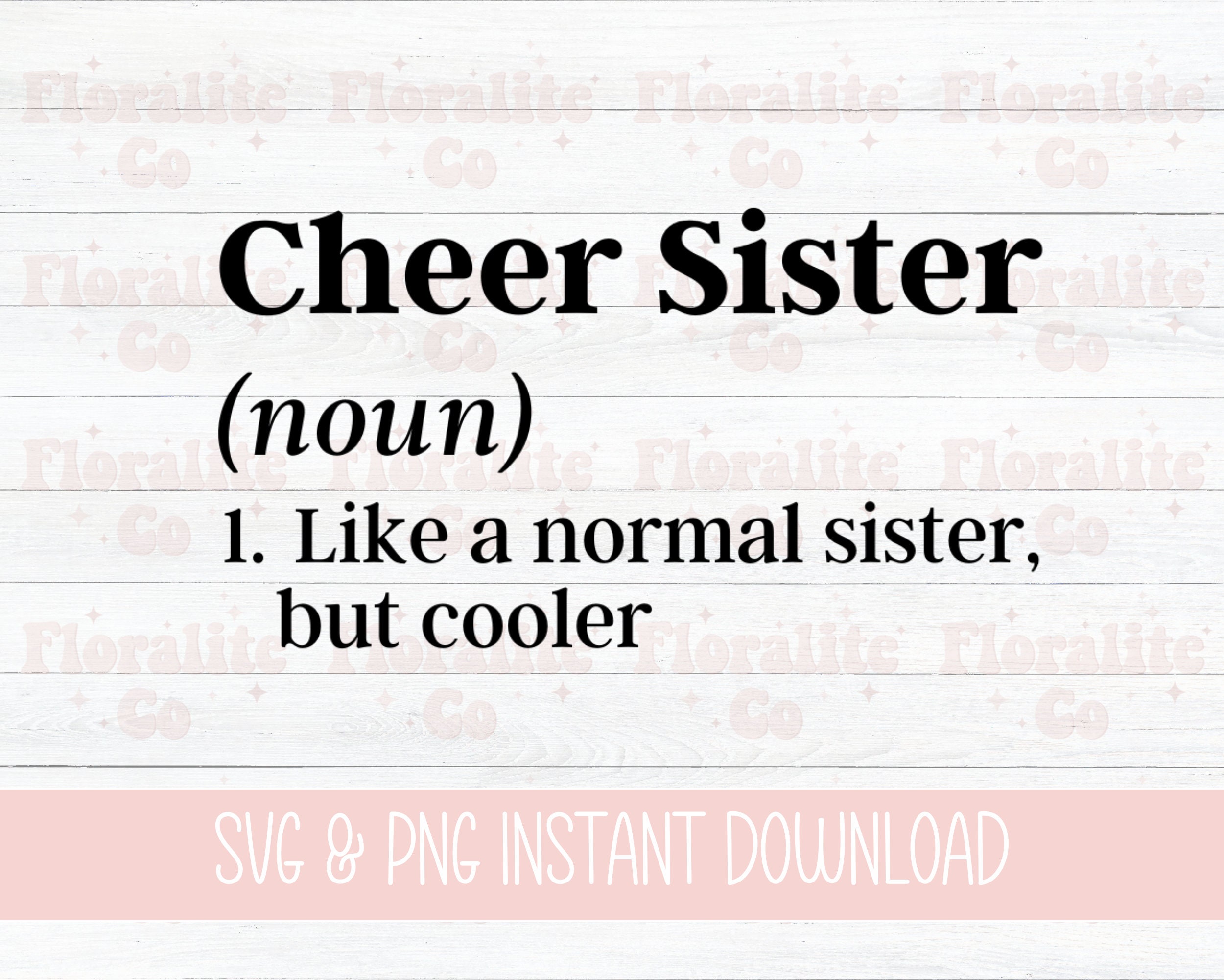 Cheer Sister Definition SVG Cheer Sis SVG Cheer Family SVG - Etsy Canada