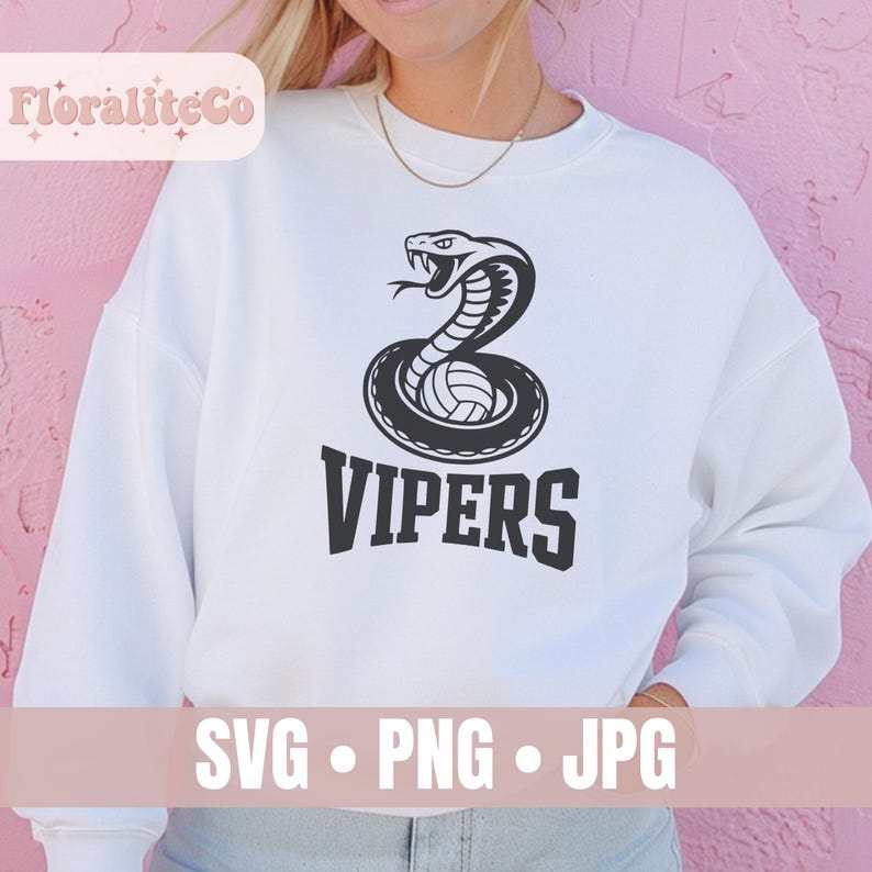 Vipers Mascot SVG PNG Bundle, Baseball Logo Design, Vipers Football ...