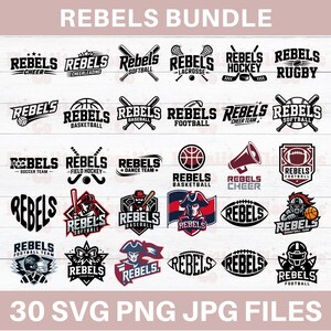 Rebels Svg Bundle, Rebels, Rebels Png, Rebels Football, Football, Rebel ...