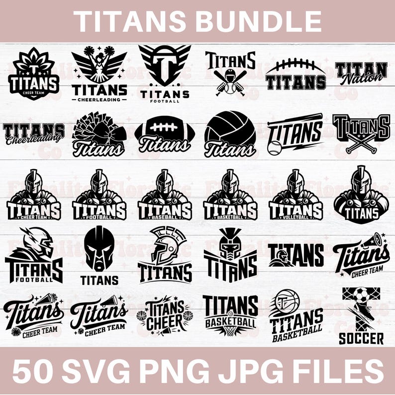 Titans SVG PNG Bundle, Typography, Titans Cheer Svg, Titans Football ...