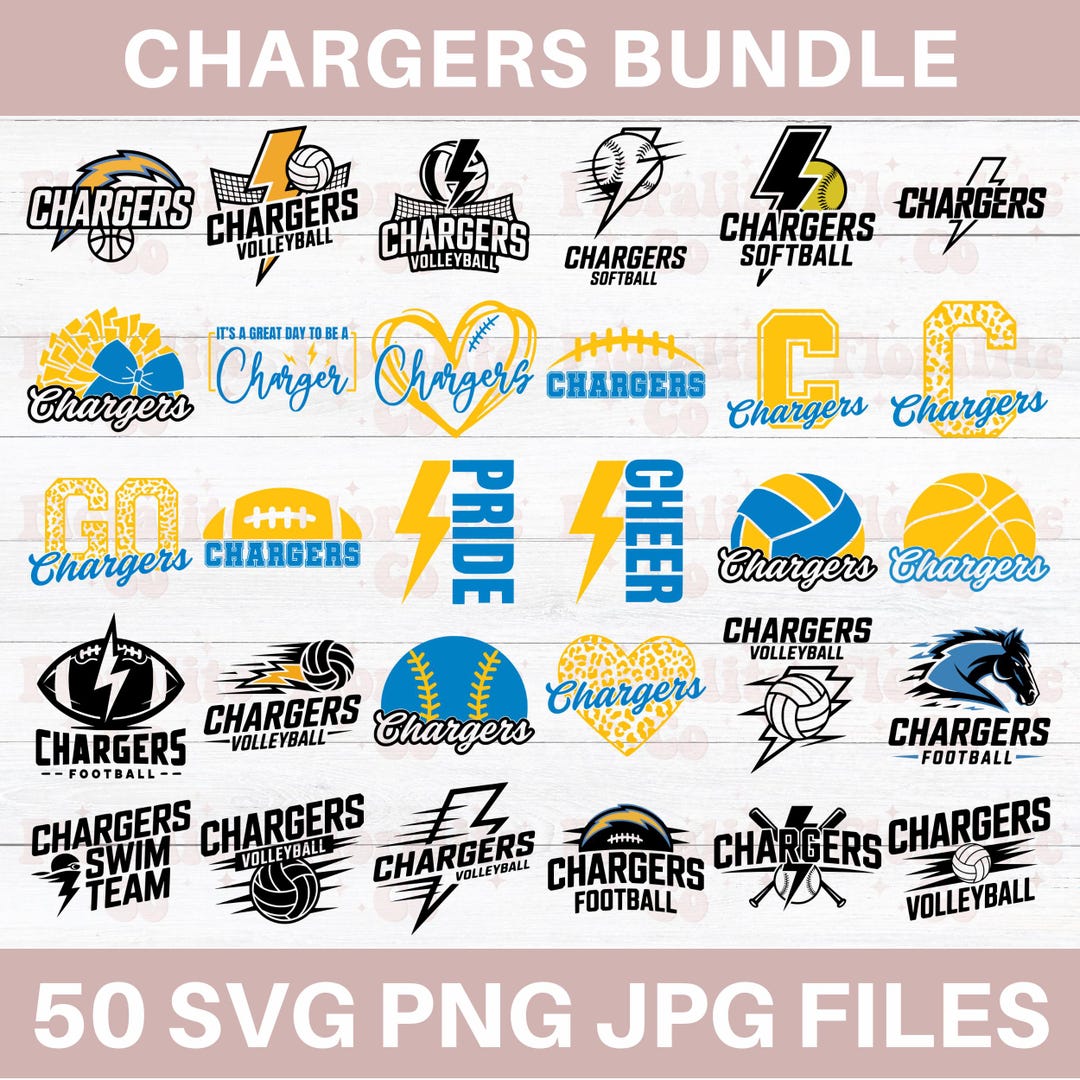 Chargers Mascot Bundle, Chargers Pride, Chargers Cheer, Sport Mom ...
