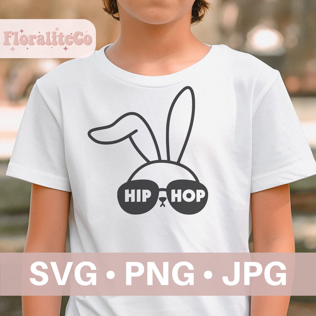 Hip Hop SVG, Cool Bunny SVG, Happy Easter Svg, Funny Easter Bunny Svg ...