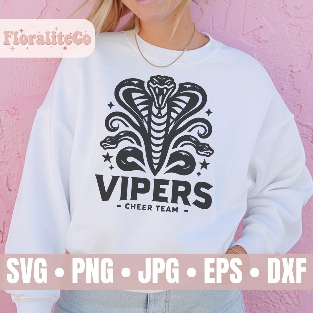 Vipers Cheer Team SVG PNG, Vipers Football Shirt, Vipers School Mascot ...