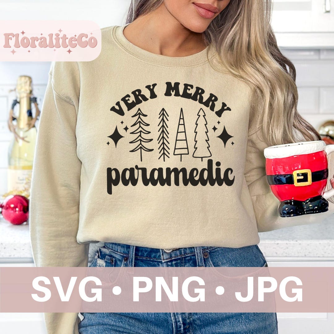 Ambulance Christmas Tree Svg, Gift for Paramedics, Christmas Shirt for ...
